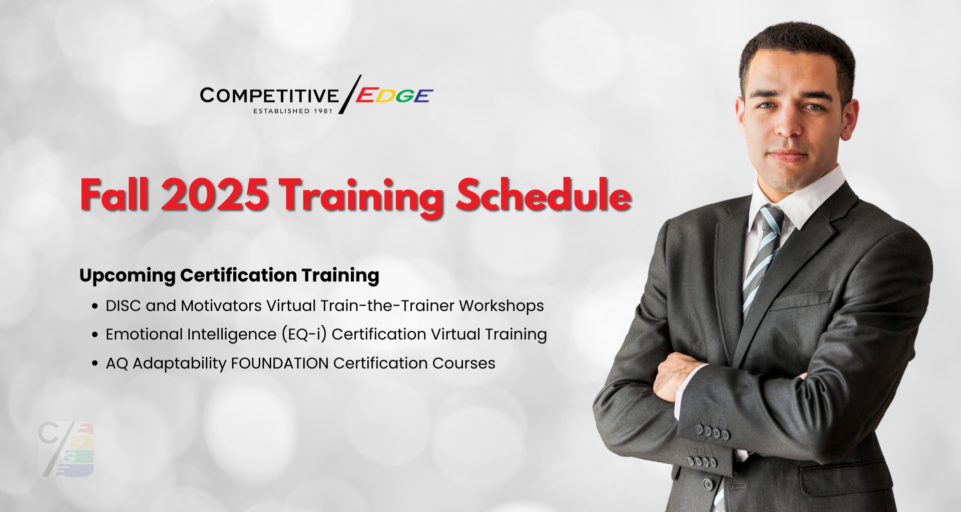 Fall 2025 Training Schedule – DISC, EQ-i, and Adaptability Training